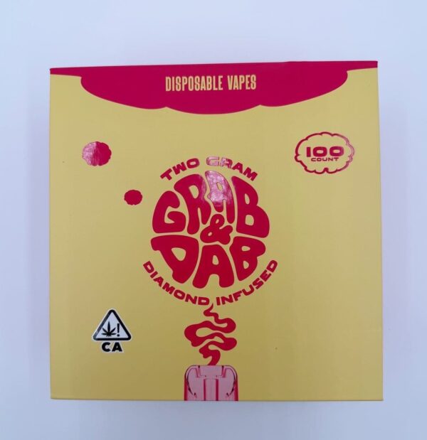 Grab and Dab 2G Disposable | 100 Pack Master Box | Liquid Diamond Infused