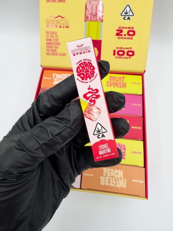 Grab and Dab 2G Disposable | 100 Pack Master Box | Liquid Diamond Infused